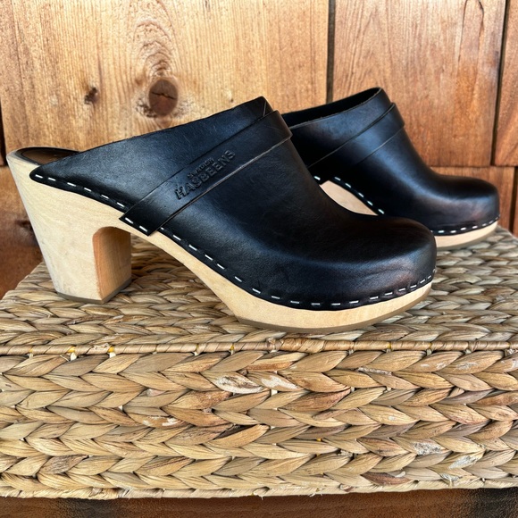 Swedish Hasbeens | Shoes | Swedish Hasbeens Black Classic Leather ...